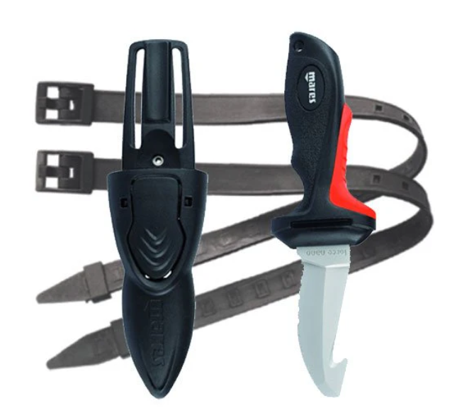 MARES KNIFE FORCE NANO PLUS WITH SHEATH - STRAPS – Dive Swansea